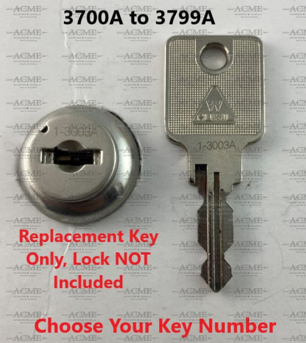 Huwil Steelcase 3700A to 3799A Replacement Key | AcmeKey.ca USA & Cana ...