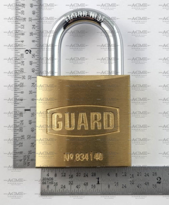 834 Guard Brass Padlock 40mm 1-1/2" Wide | AcmeKey.ca USA & Canada ...