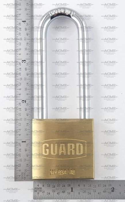 834L Guard Brass Padlock Long Shackle 40MM 1-1/2" Wide | AcmeKey.ca US ...
