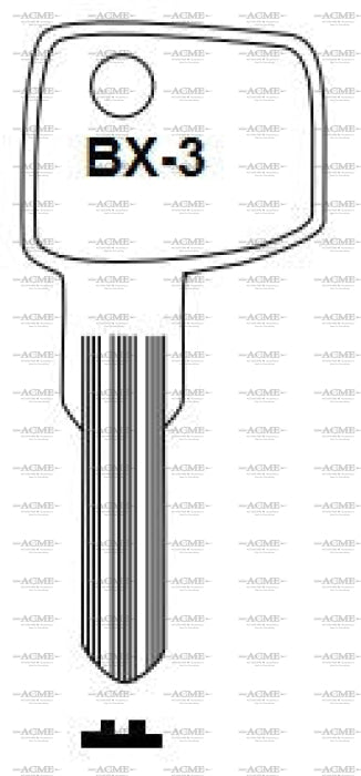 Ilco BX3 1594 Box of 50 Key Blanks for Mail Box Locks | AcmeKey.ca USA ...