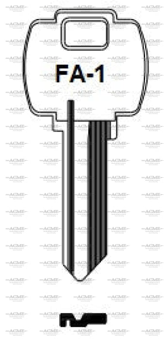 Ilco FA1 1054WC Box of 50 Key Blanks for Falcon Locks | AcmeKey.ca USA ...