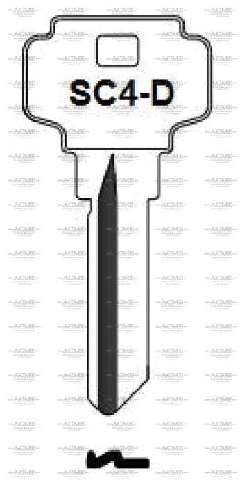 SC4-D or SC4D or Ilco Key Blank D1145A – Acme Lock & Key Toronto