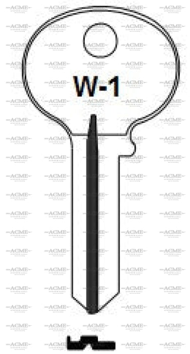 Ilco W1 1071 Box of 50 Key Blanks for WB Padlocks | AcmeKey.ca USA & C ...